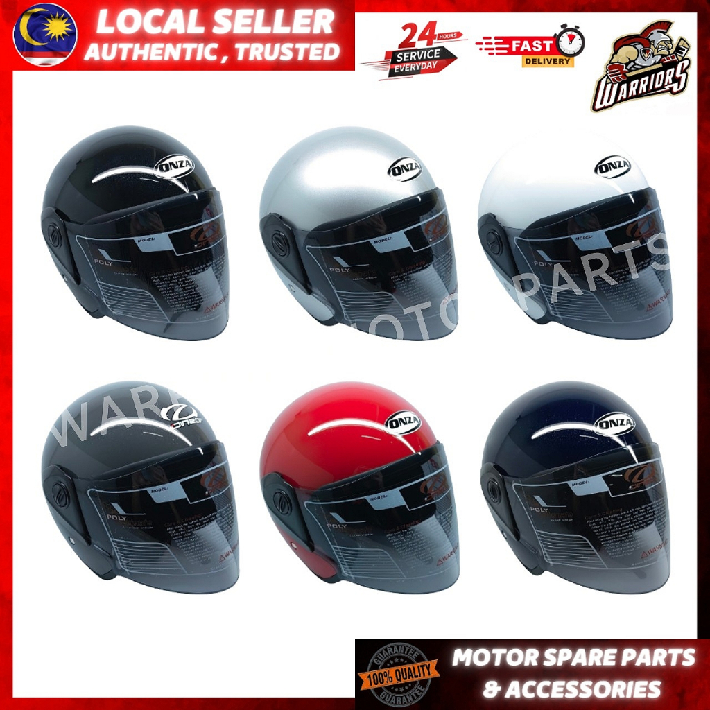 [ONZA] MOTORCYCLE HELMET WITH VISOR MBA SPORTY SERIES SIRIM CERTIFIED L ...