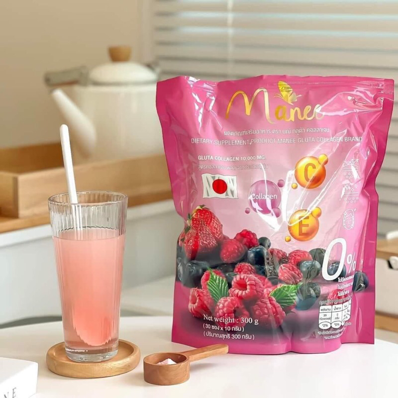 💯% ORIGINAL MANEE GLUTA COLLAGEN 10,000 MG 🍓🍇 | Shopee Malaysia