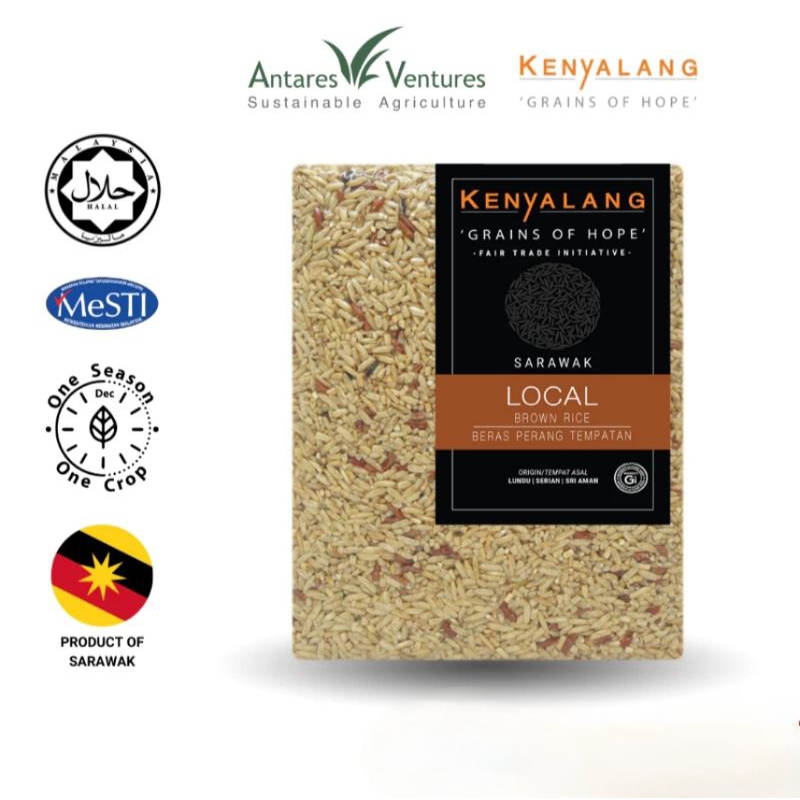 Kenyalang Sarawak Local Brown Rice 1kg | Shopee Malaysia