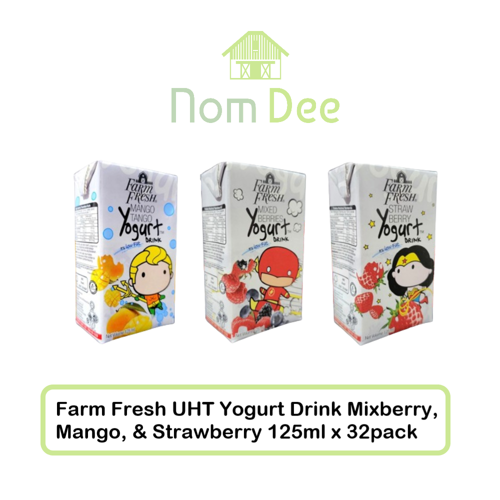 Farm Fresh UHT Yogurt Drink Mixberry, Mango, & Strawberry 125ml x ...