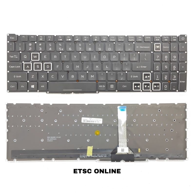 New Keyboard For Acer Nitro AN515-45 AN515-56 AN517-41 AN517-53 ...