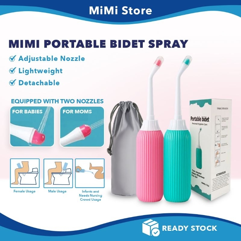 MiMi 500ML Portable Travel Hand Held Bidet Spray Personal Cleaner Hygiene Bottle Spray Washing ...