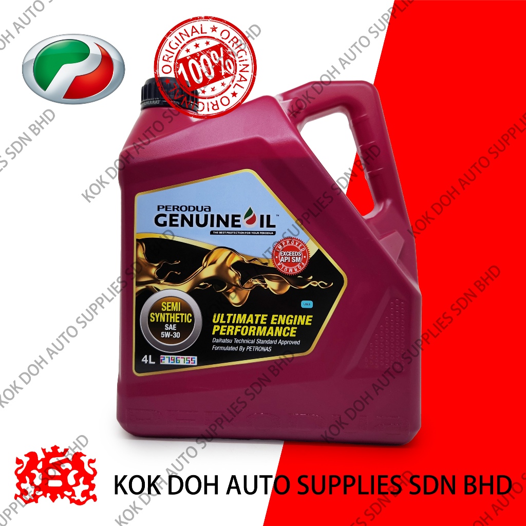 Minyak Enjin Semi Sintetik /Semi Synthetic Engine Oil PERODUA SAE 5W-30 ...