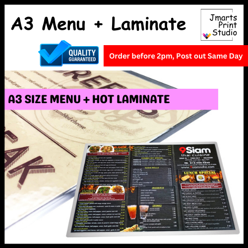 Print A3 Menu + Laminate / Restaurant Menu A3 | Shopee Malaysia