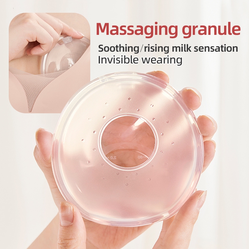 Silicone Breast Milk Collector Shell / Silicone Breast Pad Collect Leaking Milk Invisible wear ...