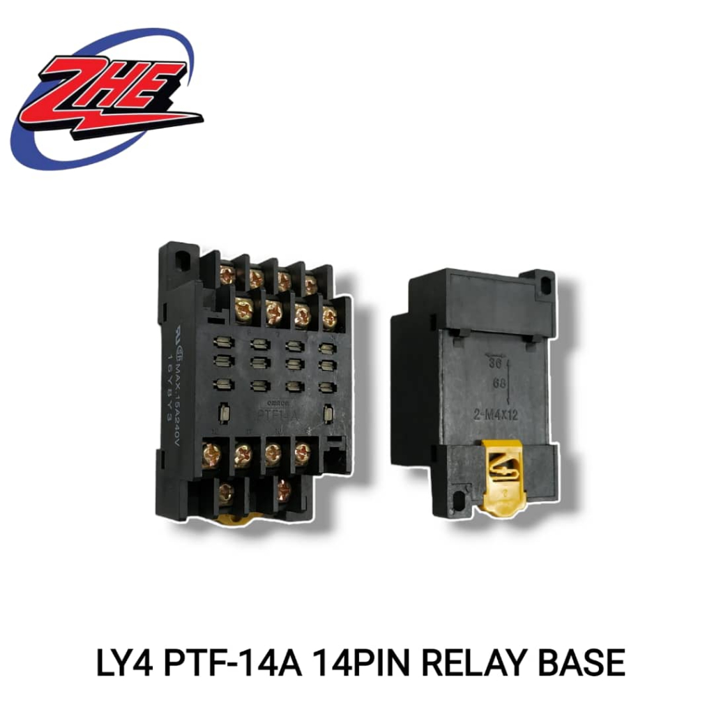 LY4 LY4N 14 PIN OMRON PTF-14A FRONT MOUNTING RELAY SOCKET BASE / SCREW ...