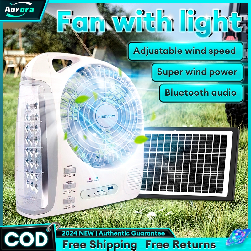 Table Fan Solar Fan Small Fan Light Fan Solar Kipas Solar Outdoor With ...