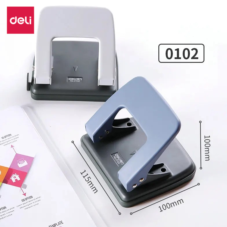 Deli Two Hole Punch 0102 / Paper Punch School Office Stationery ...