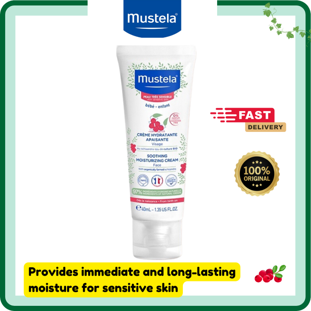 Mustela Soothing Moisturizing Cream | 40ML | EXP 05/2028 | Face Cream ...