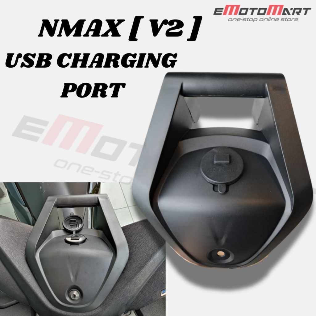 YAMAHA NMAX 155 V2 HANDLE BAR COVER WITH USB PORT / USB CHARGING PORT ...