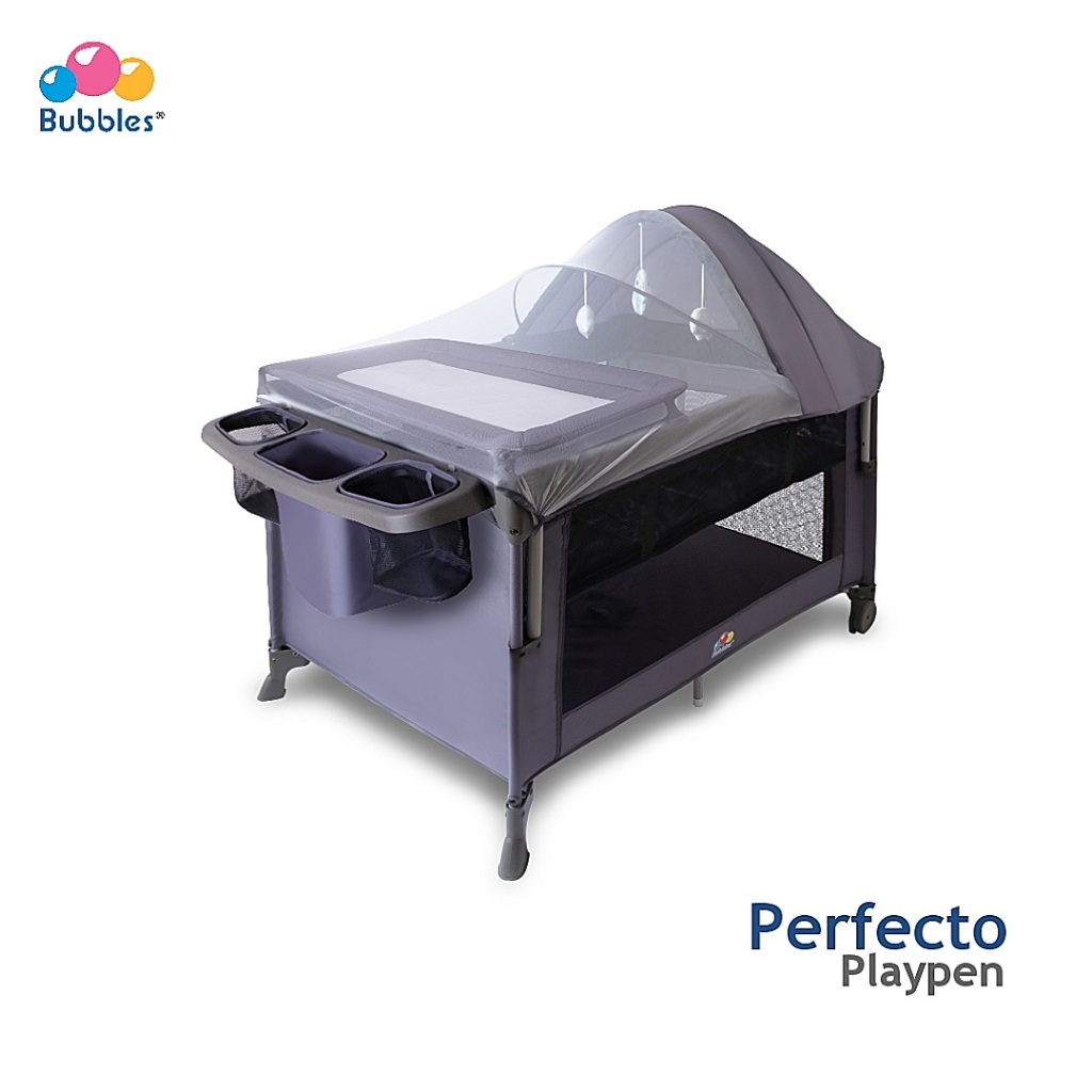 Bubbles Perfecto Playpen - Grey | Shopee Malaysia