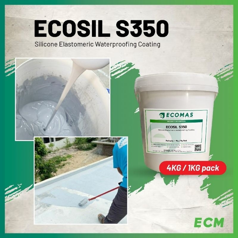 ECOSIL S350 (1KG / 4KG PACK) SILICONE-BASED ELASTOMERIC WATERPROOFING ...