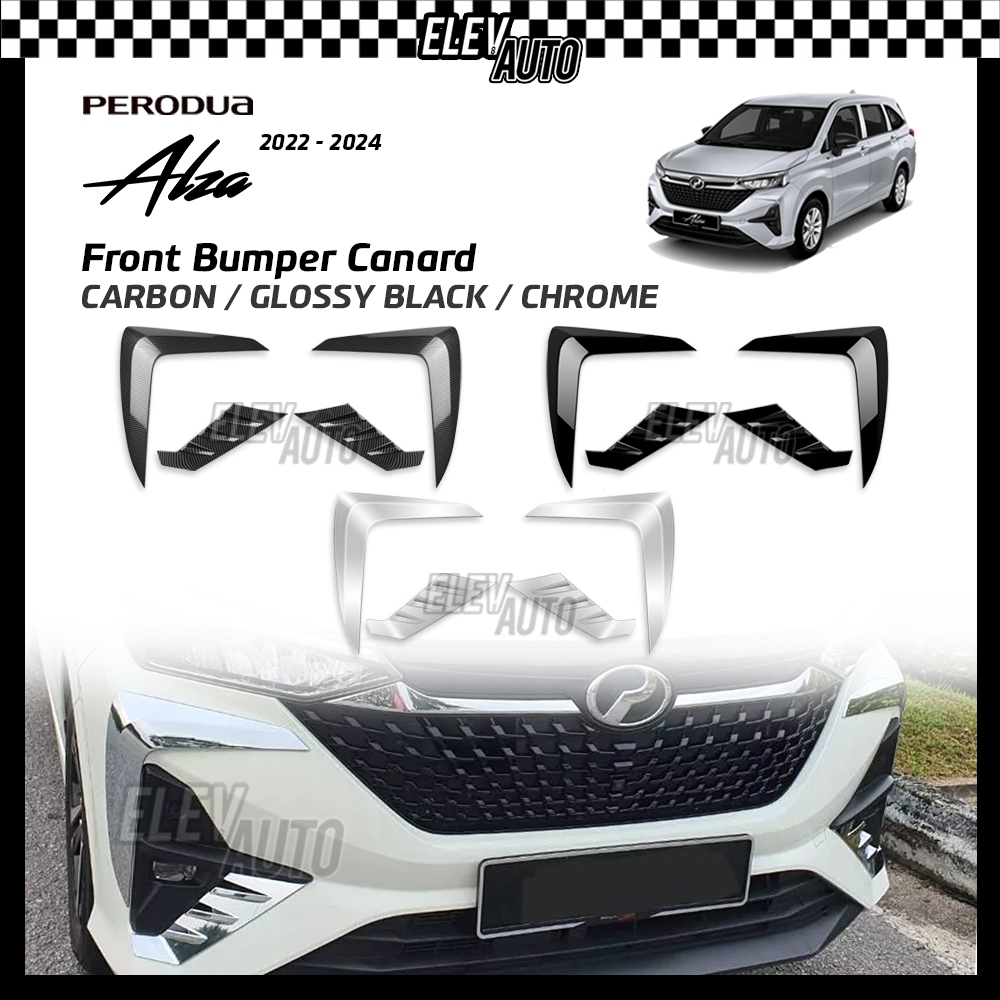 Perodua Alza 2022-2024 Front Bumper Canard Side Trim Cover Carbon ...