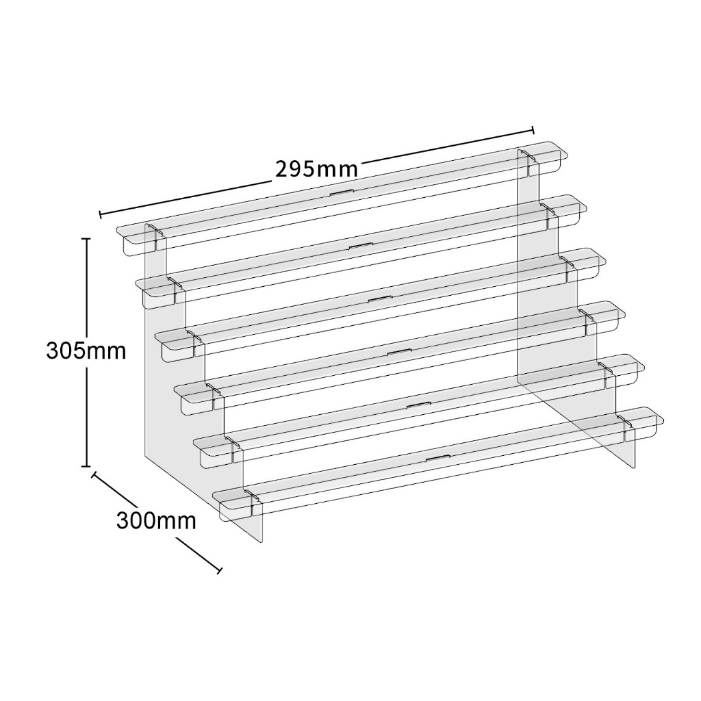(FREE 3M LED) Transparent Acrylic Display Stand Multi Layer Ladder ...