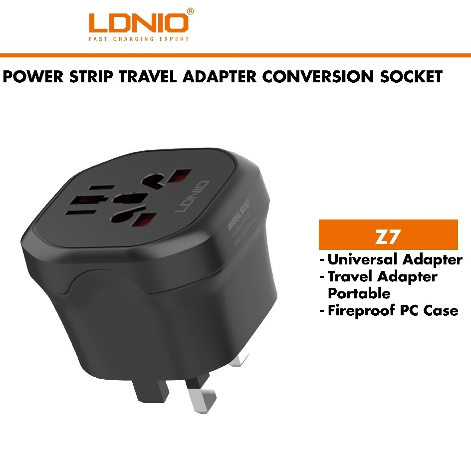 LDNIO Z7 Universal Adapter Conversion Socket Power Strip Converter Universal Adapter UK Plug ...