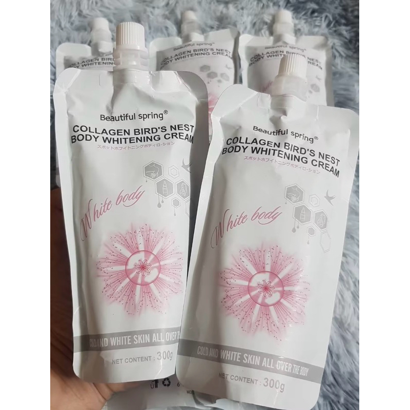 Kem ủ trắng body rose collagen bird's nest body whitening cream 300g ...