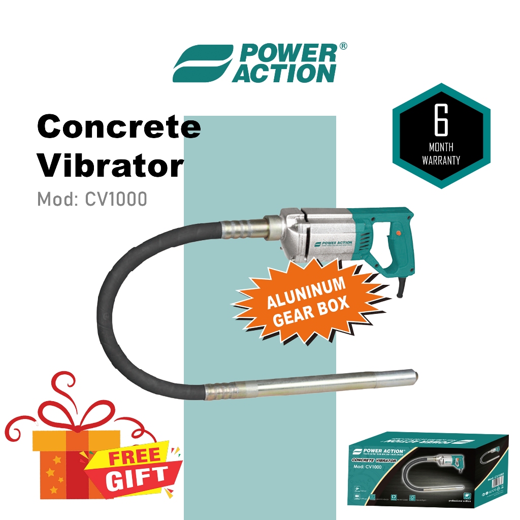 POWER ACTION Concrete Vibrator Poker CV1000 (1000W) | Shopee Malaysia