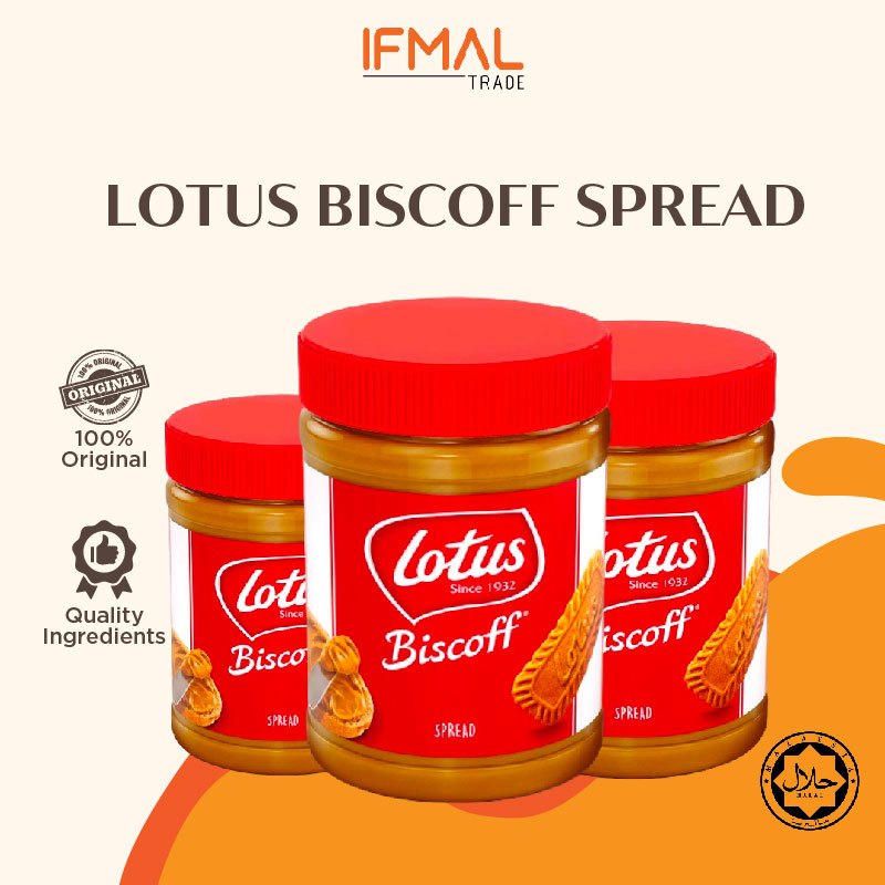 [READY STOCK] LOTUS BISCOFF SPREAD Smooth 1.6kg, 700g, 400g, Topping ...