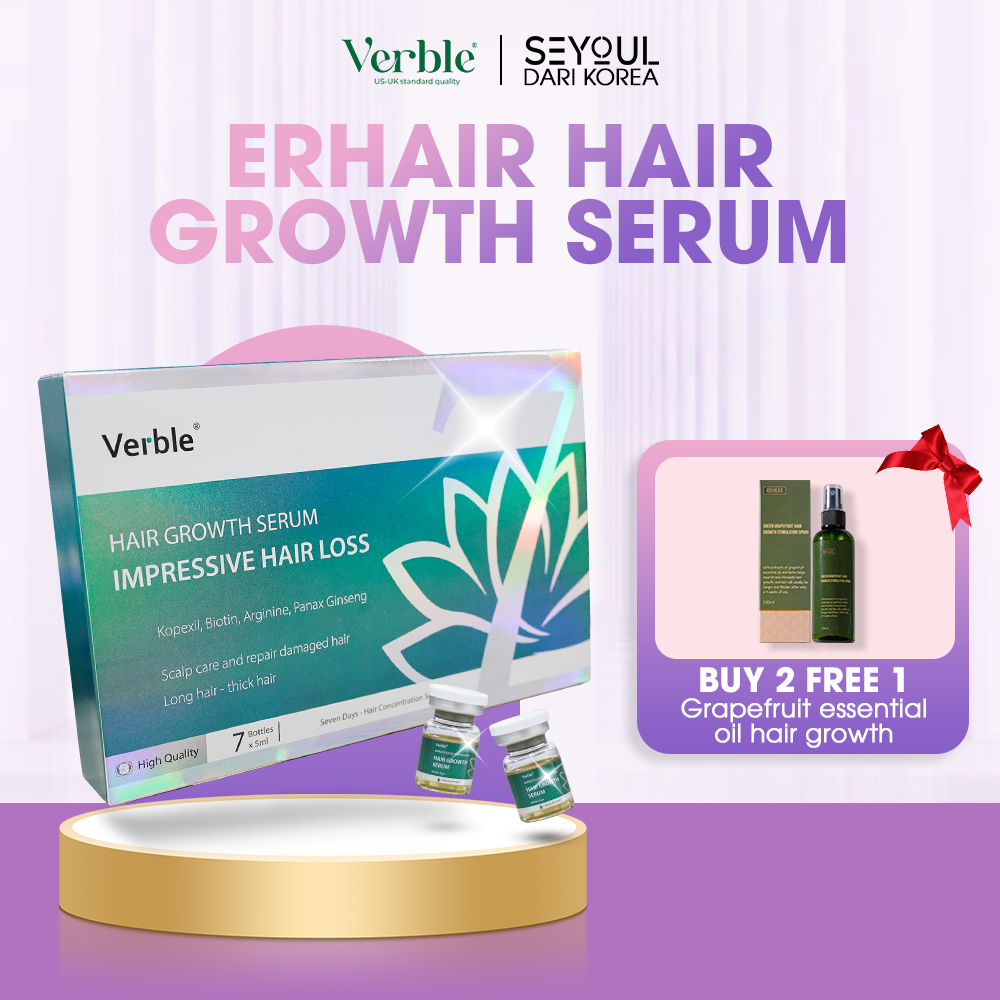 Buy 2 Free 1 Verble Hair Growth Serum Original, Hair Tonic Growth ...
