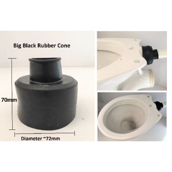 Toilet WC Black Rubber Cone For Lower Level Cistern Paip | Shopee Malaysia