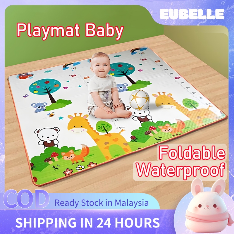 [Upgrade]Playmat Baby Foldable Crawling mat Thickening Waterproof ...