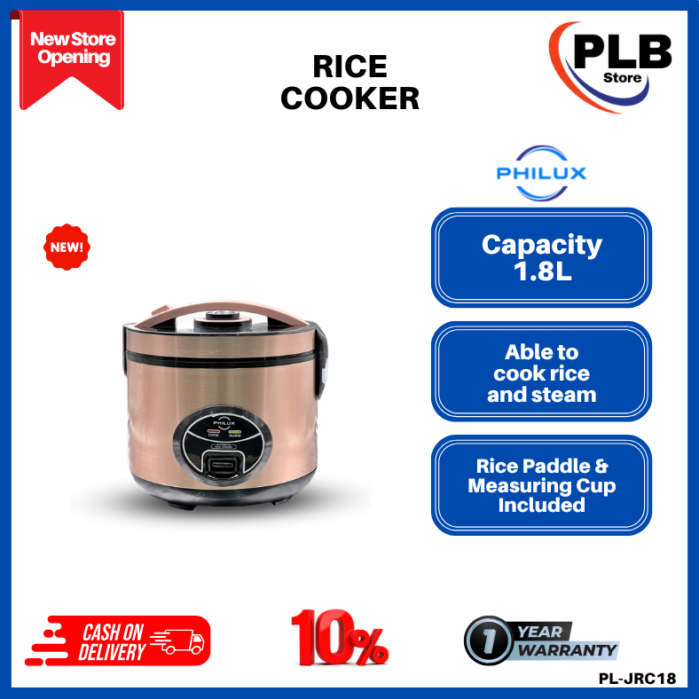PHILUX RICE COOKER PL-JRC18 (1.8L) | Shopee Malaysia