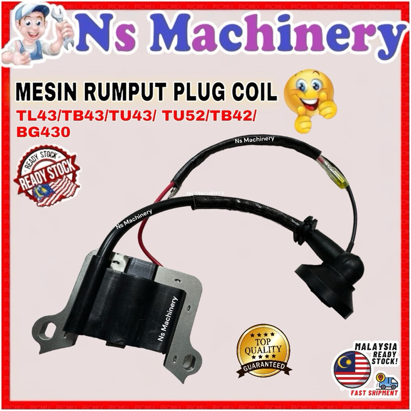 Mesin Rumput Ignition Plug Coil(62mm)TB43 TU43 TL43 Mitsubishi Ogawa SS650P SS650T Mist Duster ...