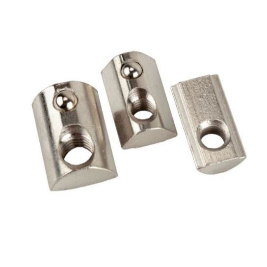 1Pcs Half Round Ball Nut Drop In Spring Elastic Spring Nut Steel Ball ...
