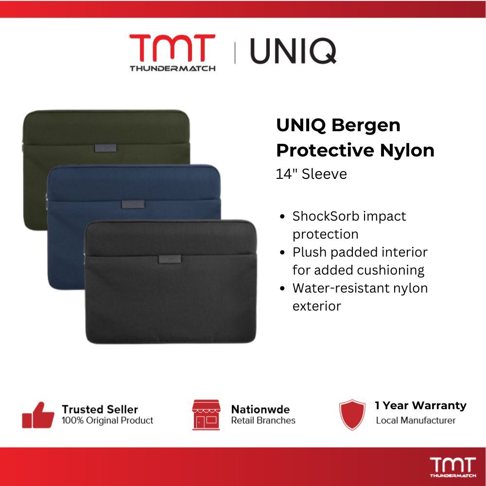 UNIQ Bergen Protective Nylon Laptop Sleeve 14" | Shopee Malaysia