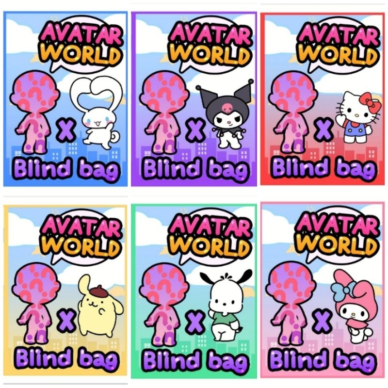 Paper Doll Avatar World x Sanrio Blind Bag/Mainan/kertas patung/Mainan ...