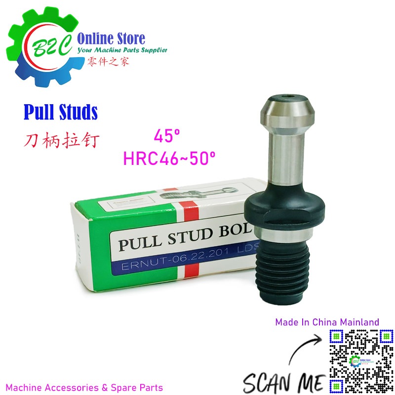 CNC Machine Arbor Pull Studs Bolts Precision Retention Knobs BT40 45 60 ...