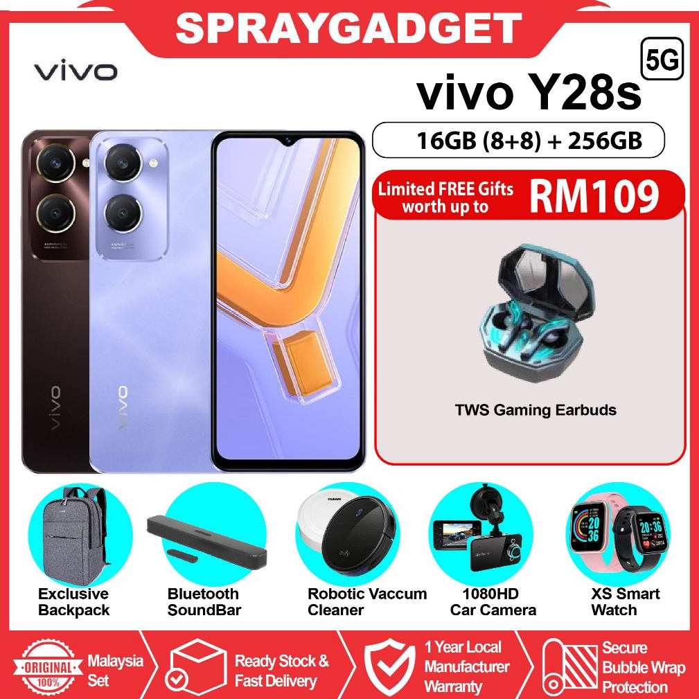 vivo Y28s 5G 16GB(8+8)RAM + 256GB/128GB ROM l 90Hz Refresh Rate l 5 ...
