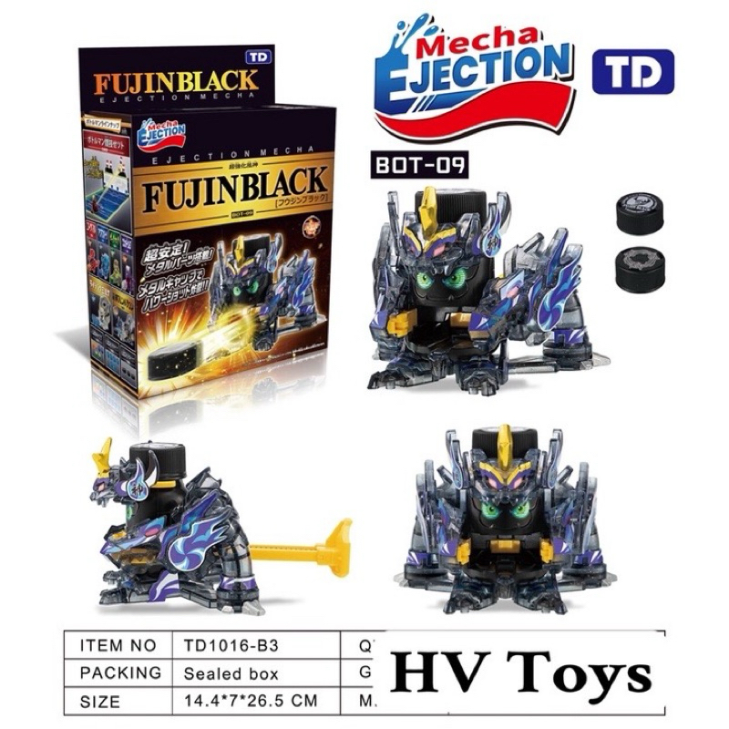 [Hv Toys] B-Daman Bottleman Fujin Black BOT-09 Figures | Shopee Malaysia