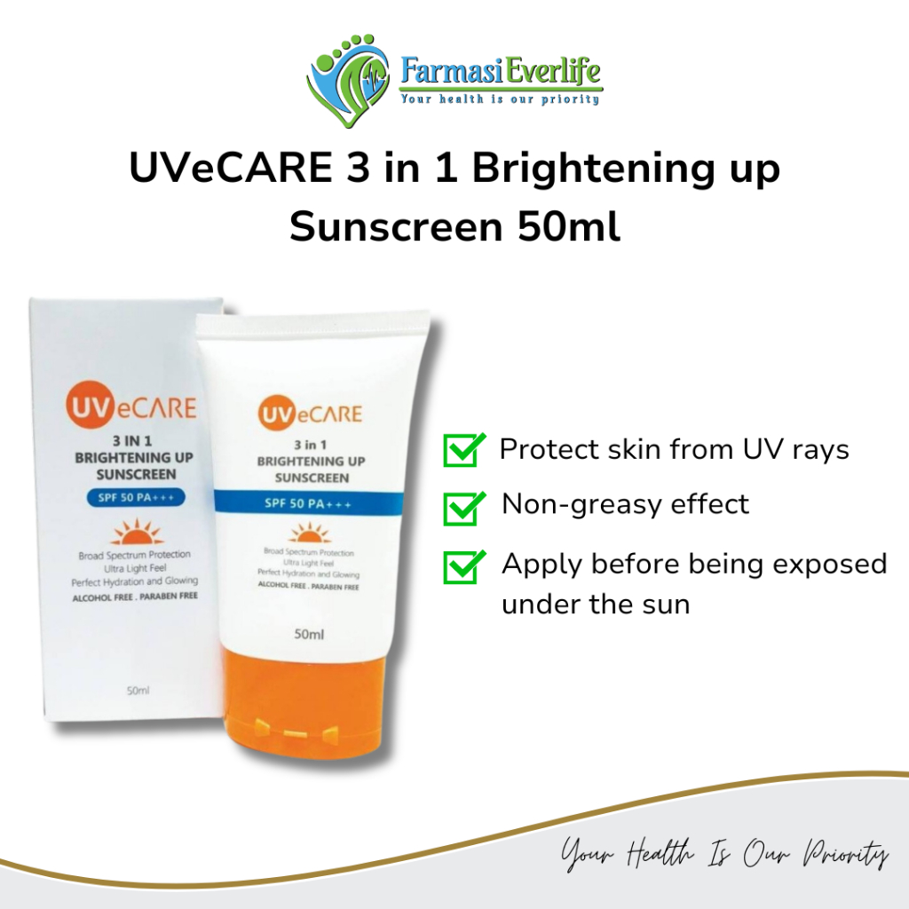 UVeCARE 3 in 1 Brightening up Sunscreen 50ml | Shopee Malaysia