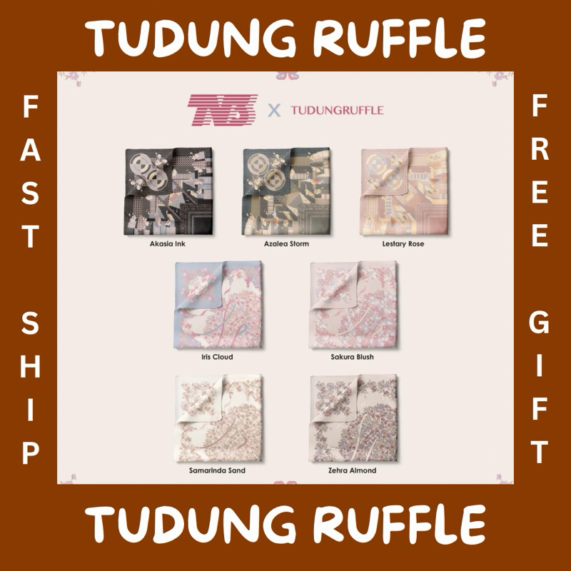 TUDUNG RUFFLE COTTON VOILE SQUARE ORIGINAL HQ| Kueh| Che Siti ...