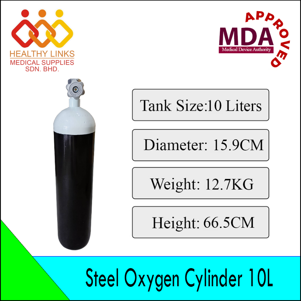 [MDA Approved] Steel Oxygen Tank 10L | Shopee Malaysia