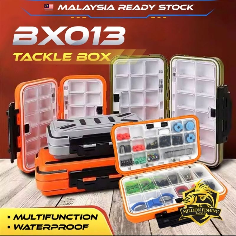 【BX013】Multifunction Fishing Tackle Box Waterproof Kotak Pancing Portable Baits Box Double Sides ...