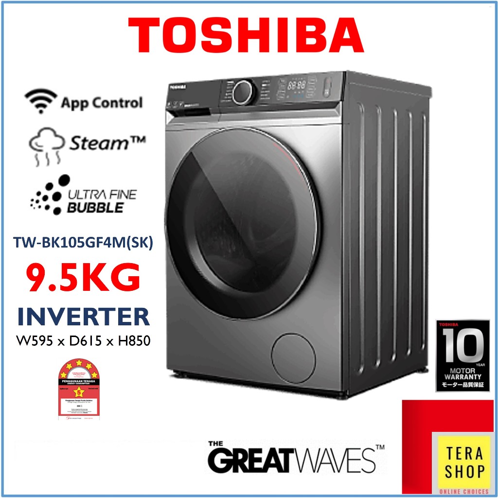 Toshiba BK95GF4M 8.5KG BK105GF4M 9.5KG BL115A2M 10.5KG / Sharp 8KG ESFH8AMB 9KG ESFH9BMBFront ...