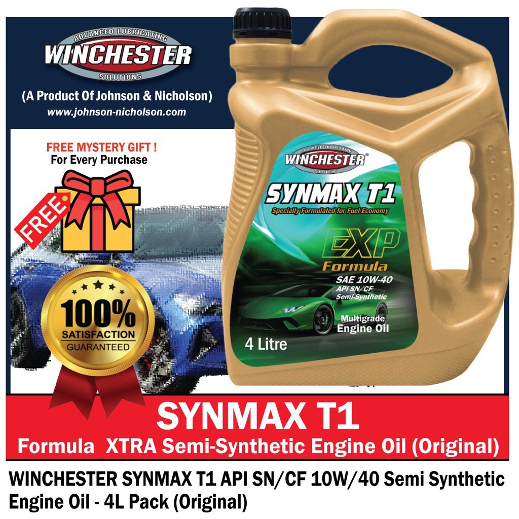 WINCHESTER Synmax T1 API SN/CF 10w-40 Semi Synthetic Engine Oil 4L ...