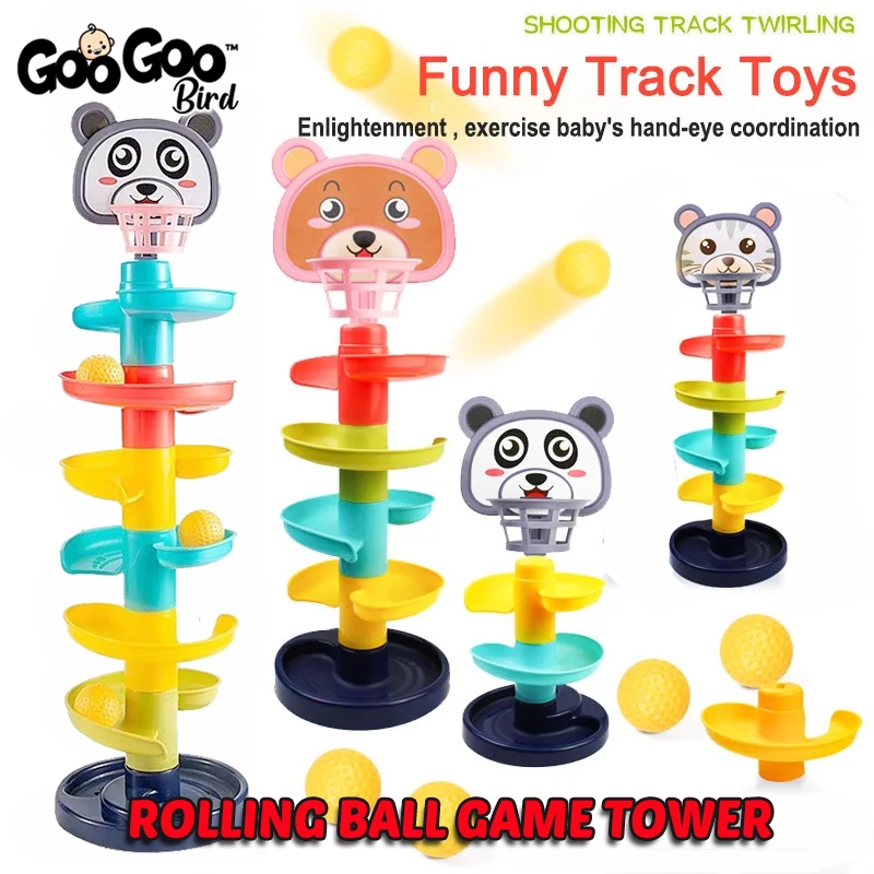 GOOGOO BIRD Spinning/Rolling Game Toy Tower Gliding Ball Baby Children ...