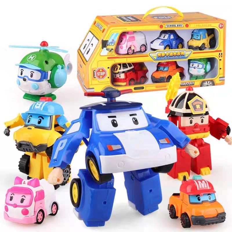 🔥Ready Stock🔥 4in1 & 6in1 Robocar Transformation Robot Car Toys Set ...