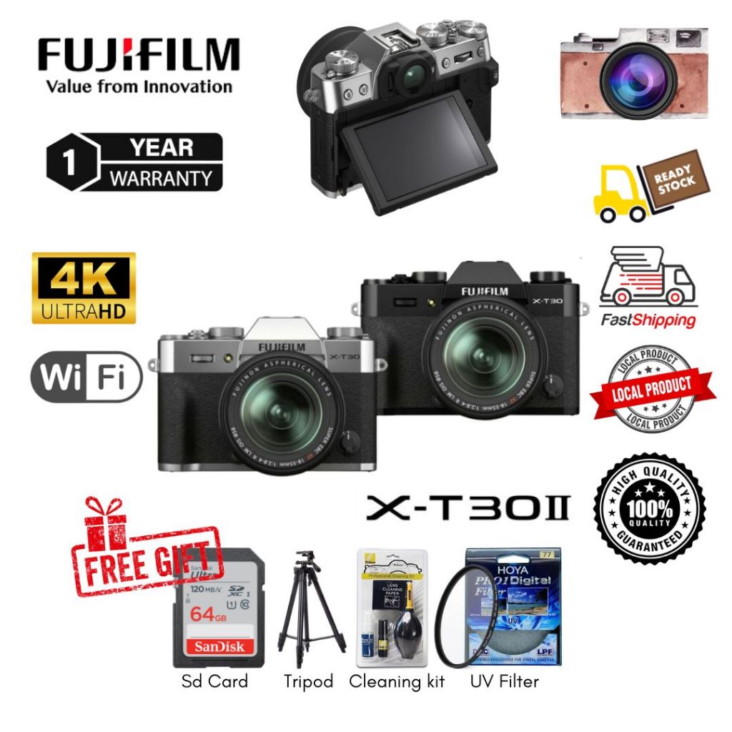 ( Pre Order ) Fujifilm XT30 II X-T30 II with XF18-55mmF2.8-4 R LM OIS ( 1 Years Warranty ...