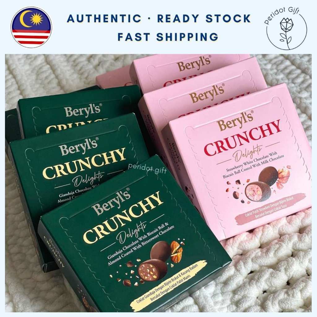 Beryl's Crunchy Delights 60g Chocolate Box - Gianduja Strawberry White ...