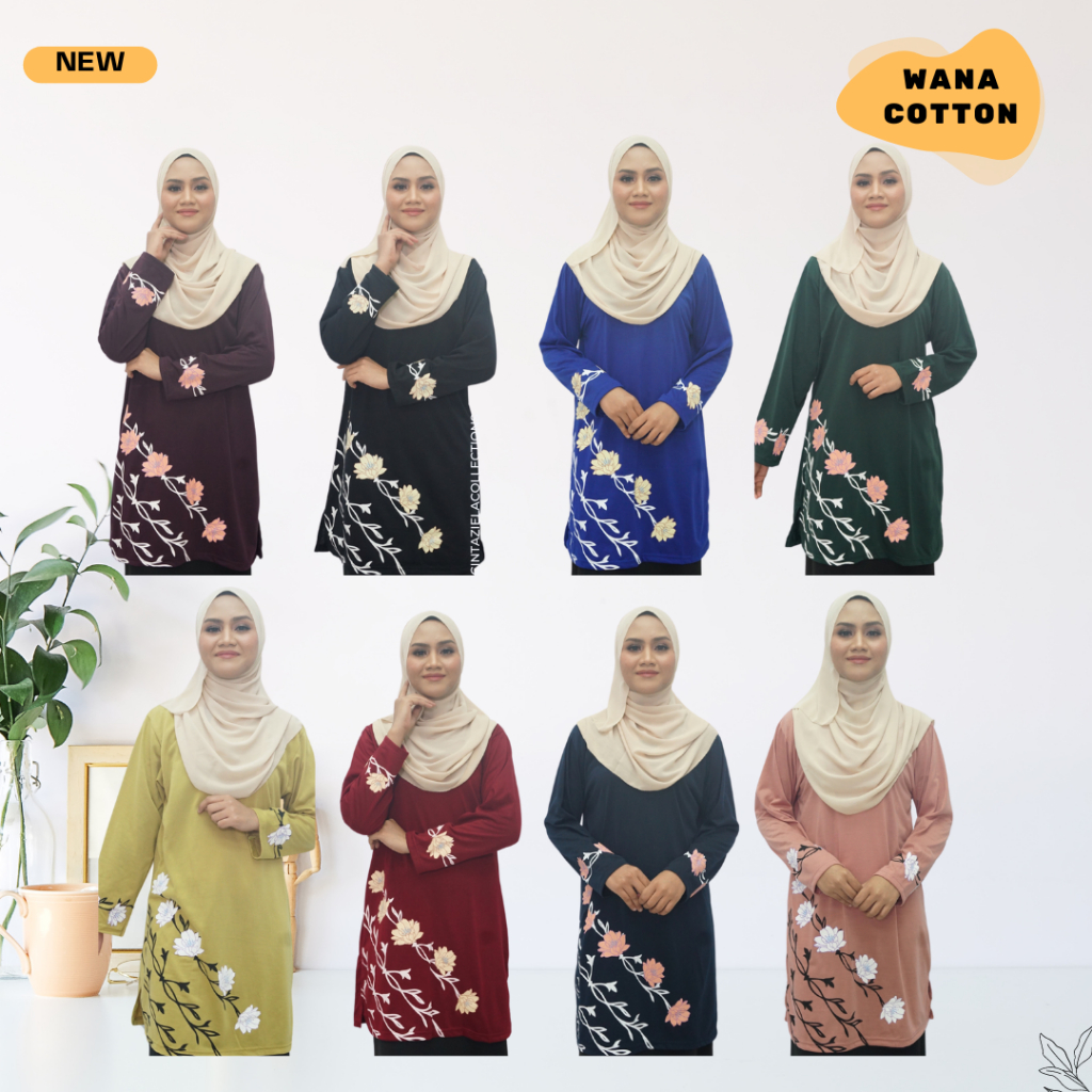 TSHIRT MUSLIMAH WANA PLUS SIZE COTTON (4 RM100) MUSLIMAH PLUS SIZE ...