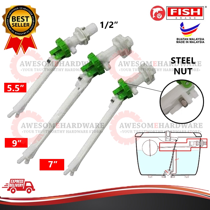 (5.5", 7", 9") CJ BRAND CJIV4000 SIDE WATER INLET CISTERN FLOAT ARM ...