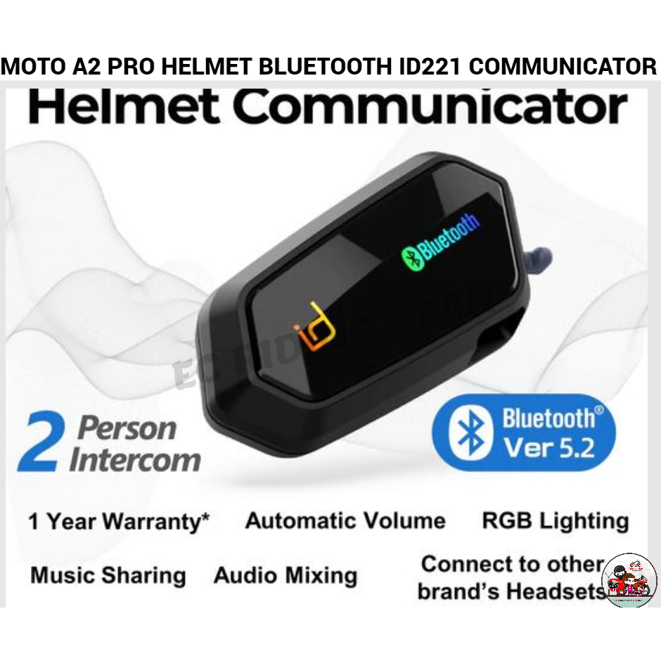 MOTO A2 PRO HELMET BLUETOOTH ID221 COMMUNICATOR | Shopee Malaysia