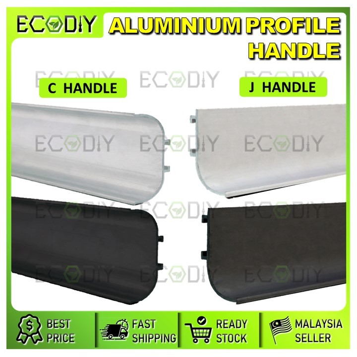 ECODIY🇲🇾(PACKING 3Pcs Or 4Pcs) Aluminium J/C Handle Profile Channel ...