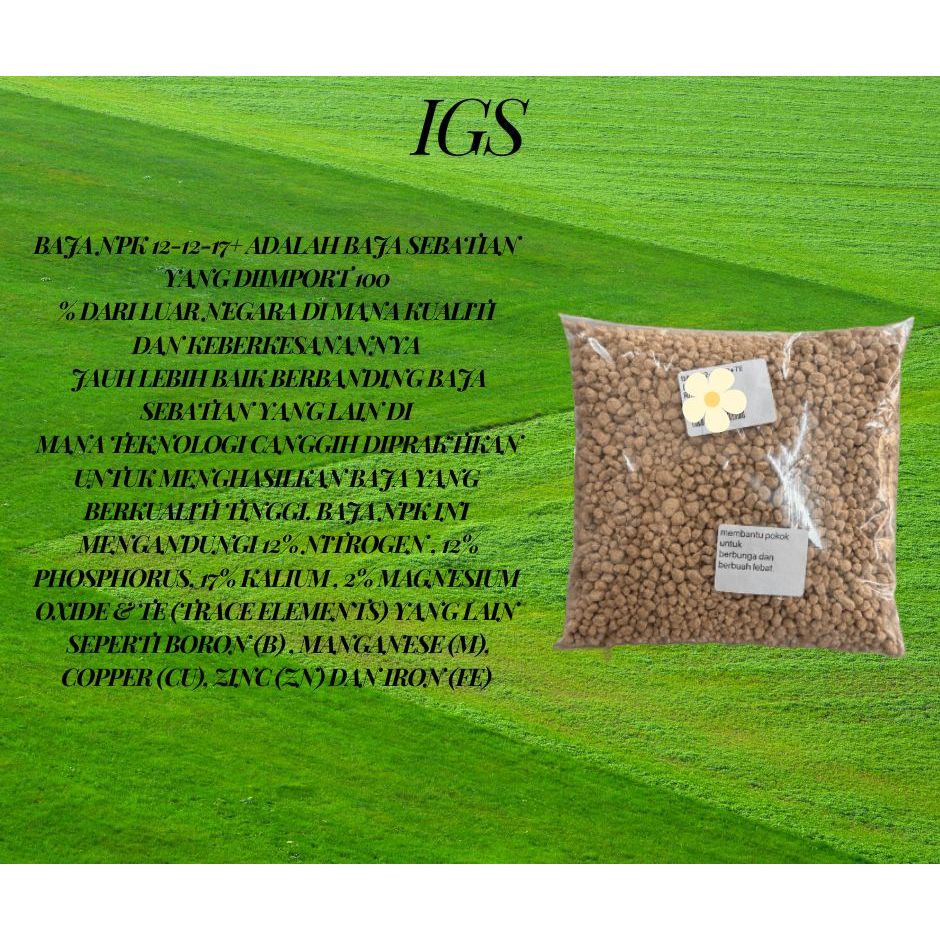 Baja berbunga dan berbuah lebat 1kg NPK 12-12-17+TE (1kg)(3kg)(5kg) | Shopee Malaysia