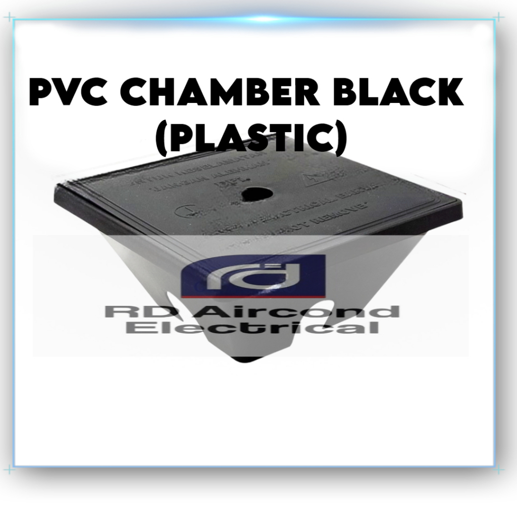 RD AIRCOND - PVC 7"x7" EARTH CHAMBER PLASTIC WITH COVER (BLACK ...