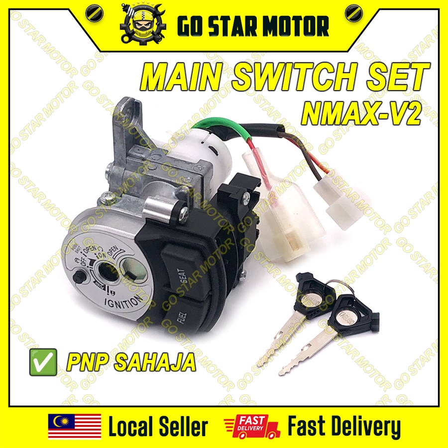 YAMAHA NMAX N-MAX V2 Main Switch Set Ignition Suis Assy Key Kunci Set ...